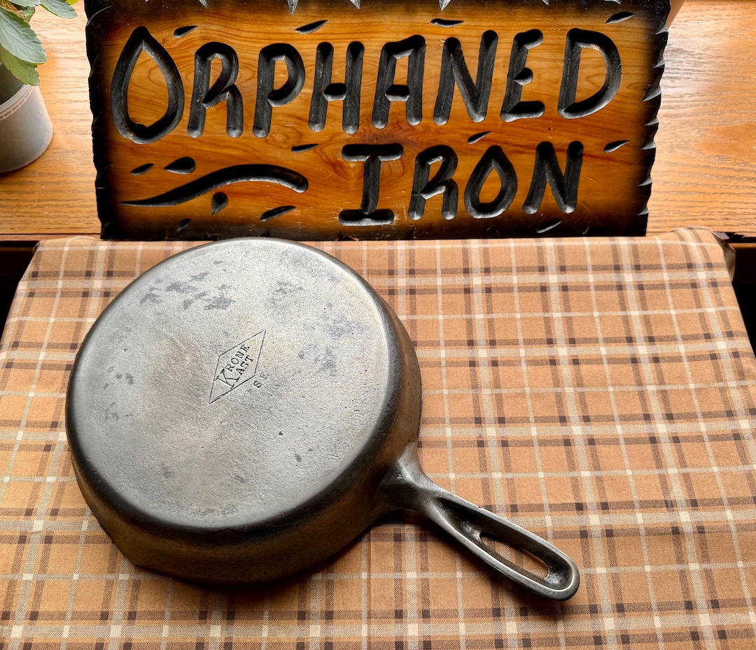 Vintage Krone Kast #8 Cast Iron Skillet - Etsy