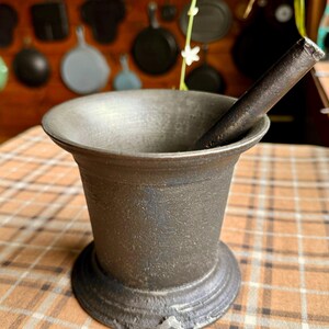 Antique English Apothecary Cast Iron Mortar and Pestle - Etsy