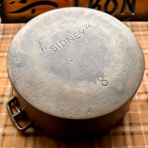 Rare! Sidney #8 Block Logo Flat Top Cast Iron Dutch Oven - Etsy
