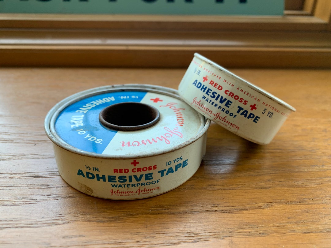 Vintage Red Cross Adhesive Tape Tins - Etsy