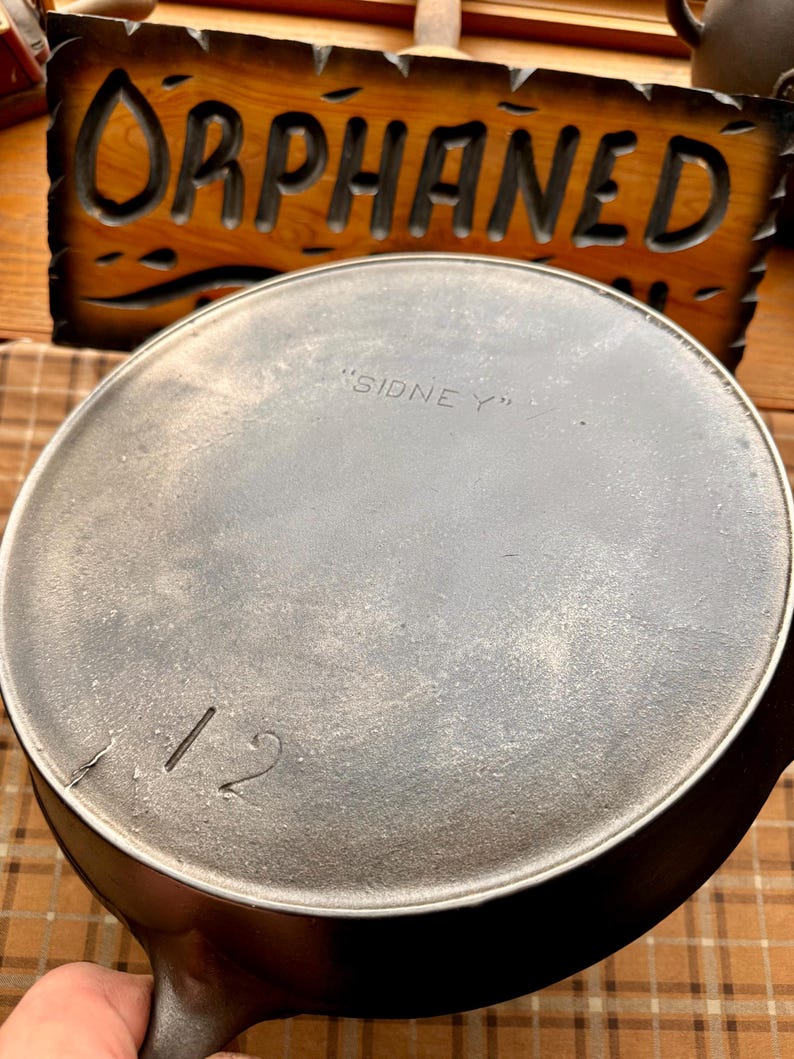 RARE! Sidney #12 Block Logo Cast Iron Skillet - Etsy