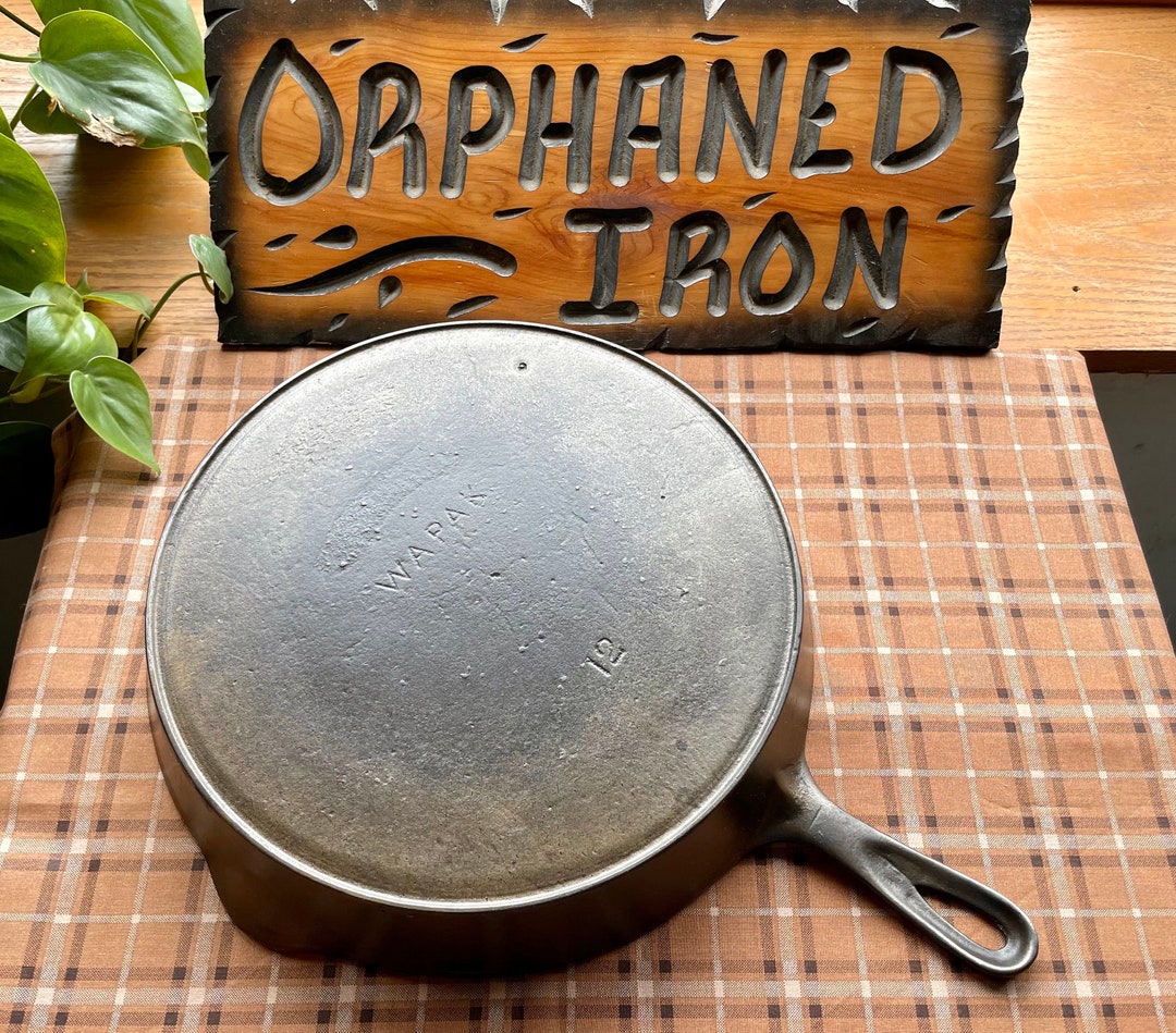 Rare! Wapak #12 Block Logo Cast Iron Skillet - Etsy