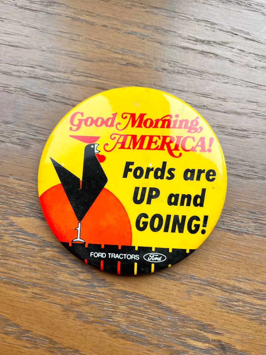 Vintage Ford Tractor Pin Back Button Badge - Etsy