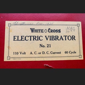 1920s White Cross Vibrator Massager With Attachments and Box WORKS ...