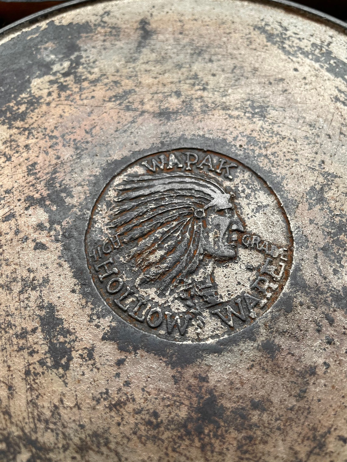 Rare Wapak 7 Indian Head Medallion Skillet - Etsy