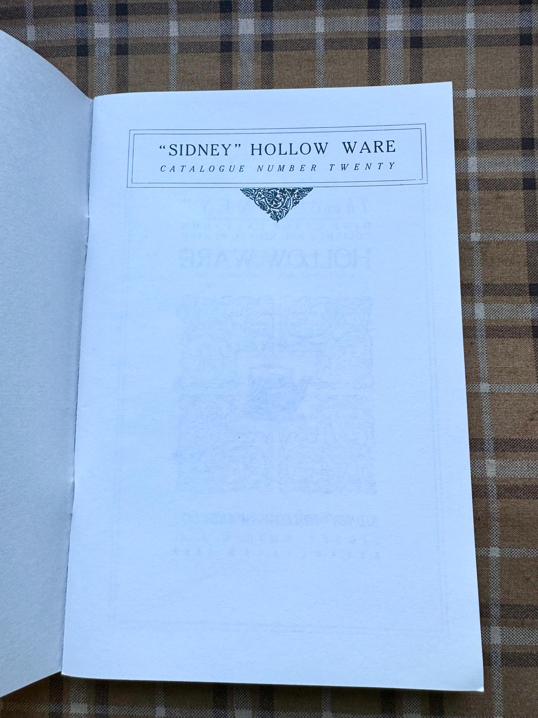 Sidney Ware Cast Iron Hollow Ware Catalog #20 Reprint Book - Etsy