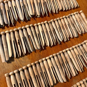 130 Vintage Round Clothes Pins - Etsy