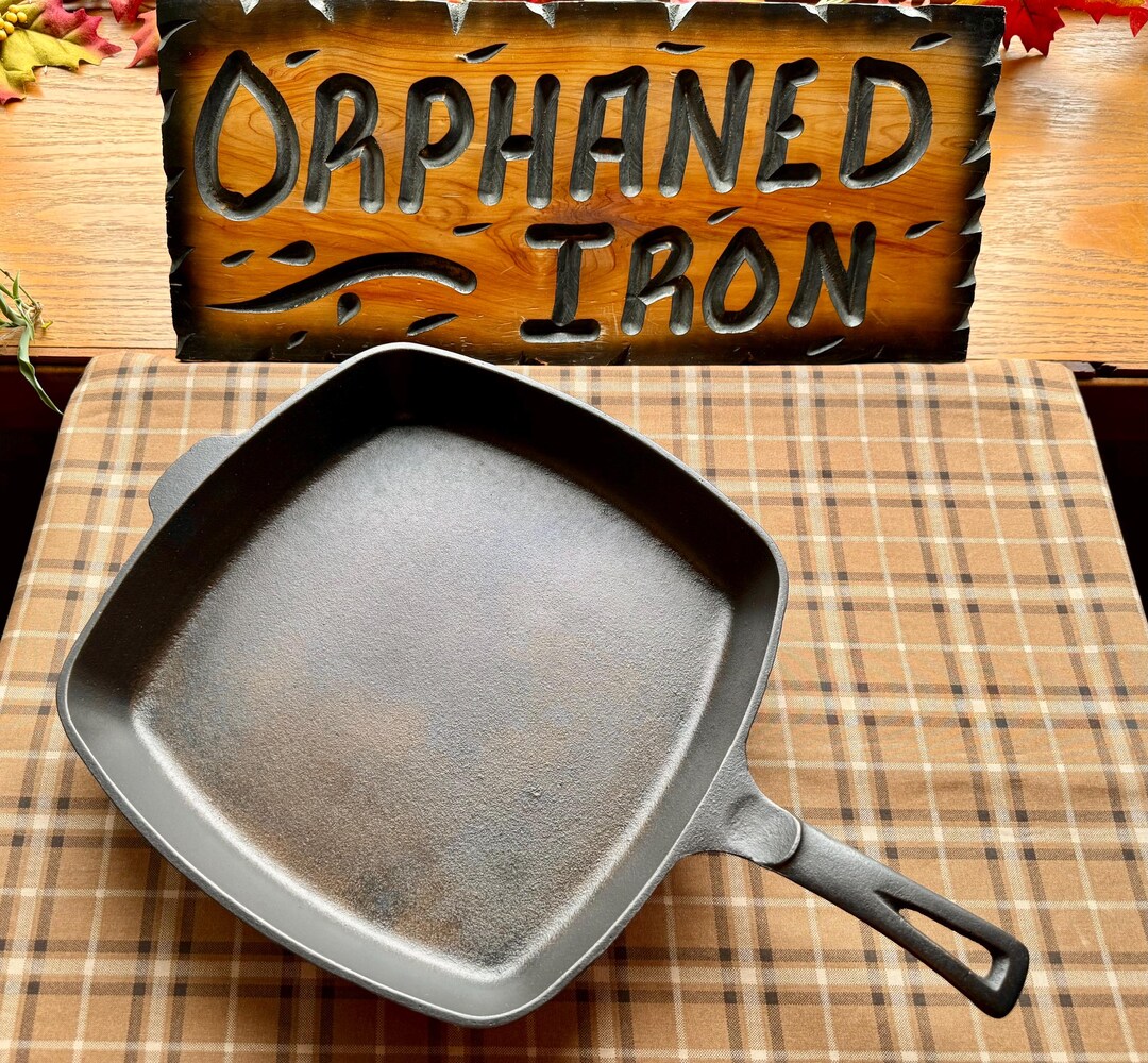 Rare! Large Wagner Cast Iron Square Skillet - Etsy