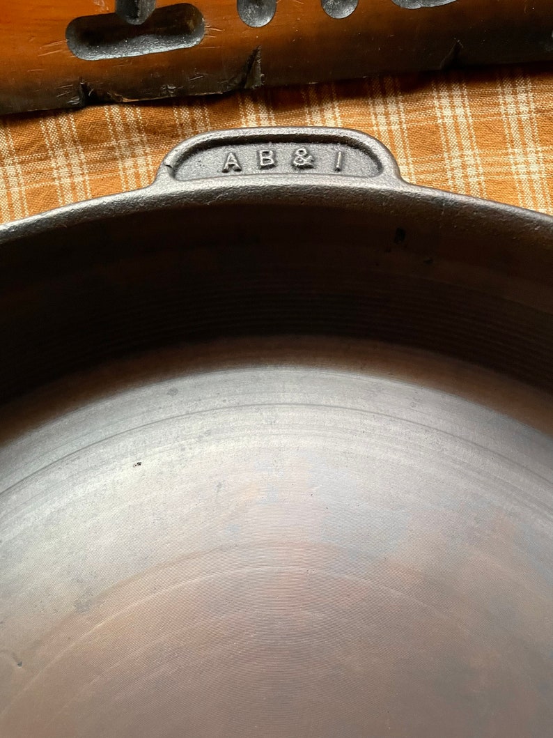 Rare! AB&I #15 Cast Iron Milled Bottom Skillet - Etsy