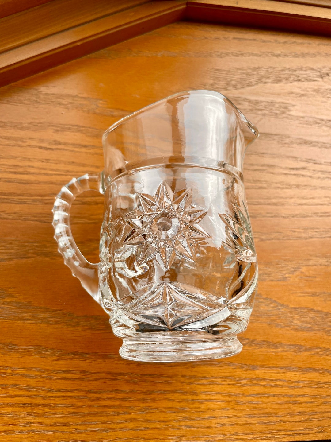 Vintage Anchor Hocking Star of David Crystal Serving Pitcher - Etsy