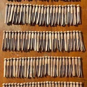 130 Vintage Round Clothes Pins - Etsy