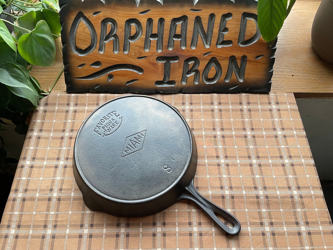 Favorite #8 Miami Dual Logo Cast Iron Skillet - Etsy