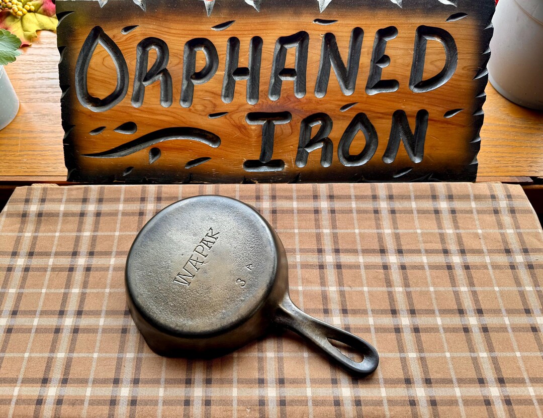 Wapak #3 Tapered Logo Cast Iron Skillet - Etsy
