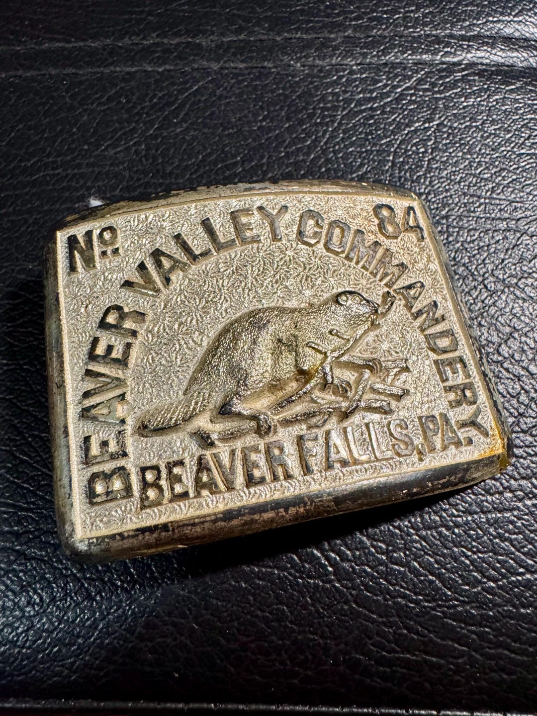 Vintage Silver Knights Templar Beaver Valley Commandery KT No 84 Belt ...