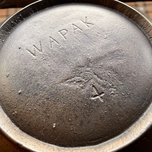 Rare! Wapak #4 Block Logo Cast Iron Scotch Bowl - Etsy