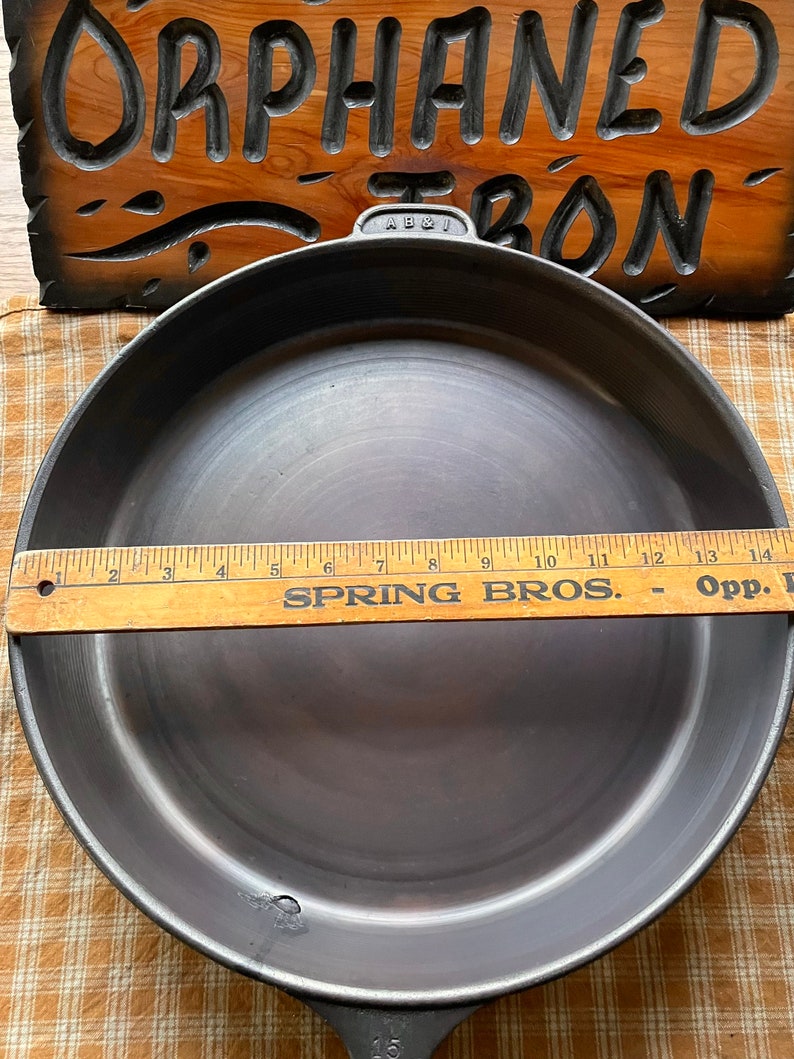 Rare! AB&I #15 Cast Iron Milled Bottom Skillet - Etsy