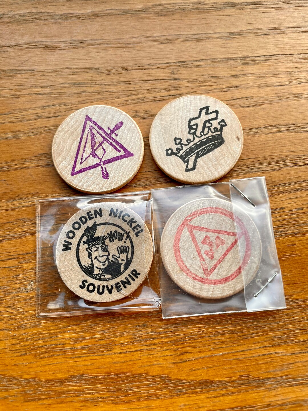 Four Masonic Wooden Nickels Freemasonry York Rite Knights Templar ...