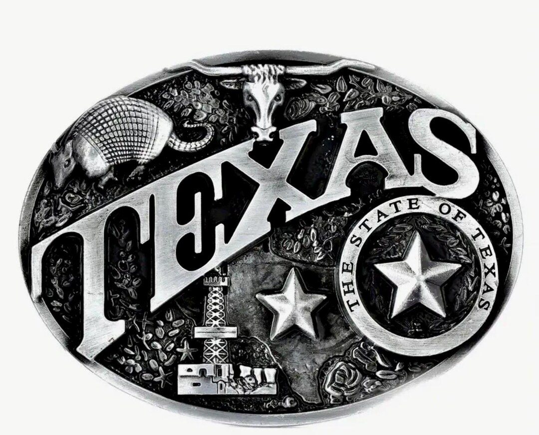 Silver Texas Armadillo Belt Buckle - Etsy