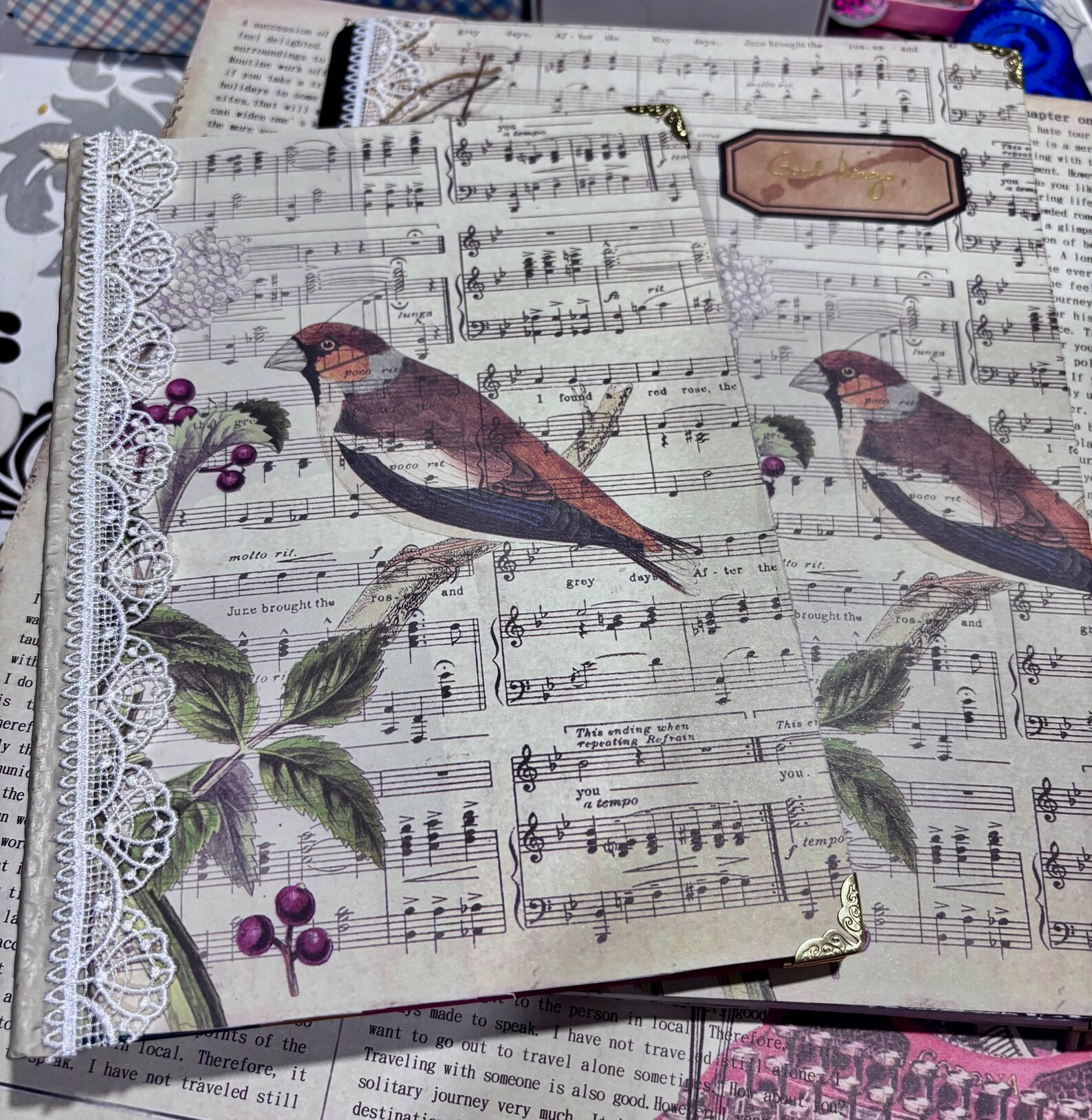 Altered Composition Book Unique Handcrafted Covers Journal Travel ...