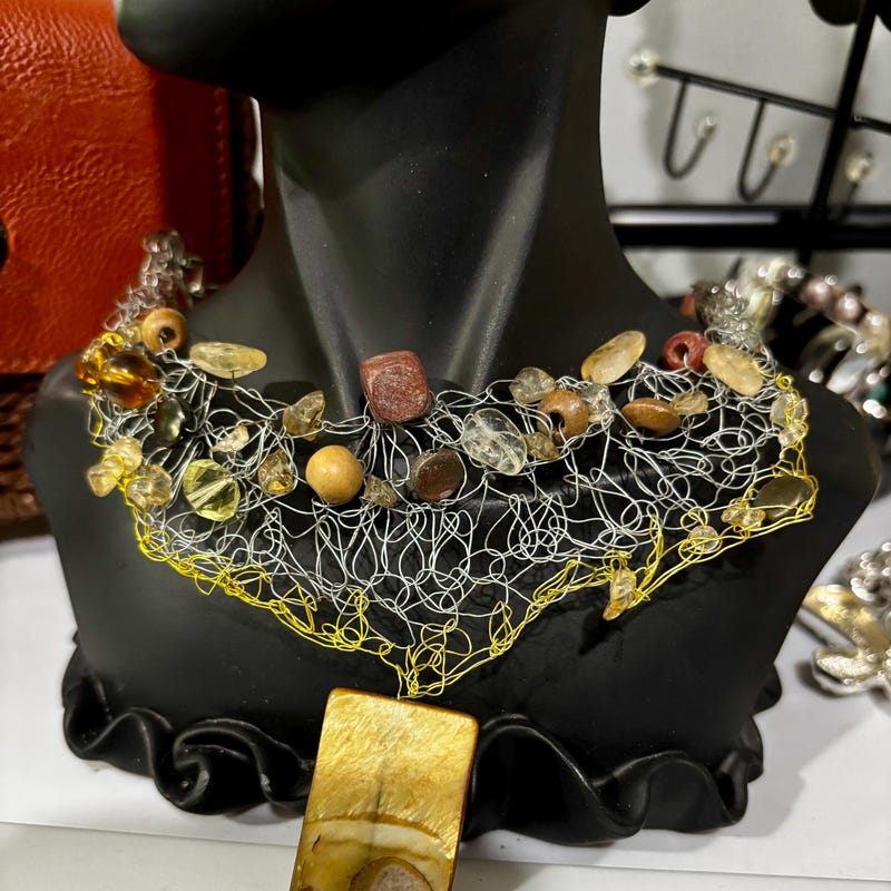 Wire Mesh Necklace - Etsy