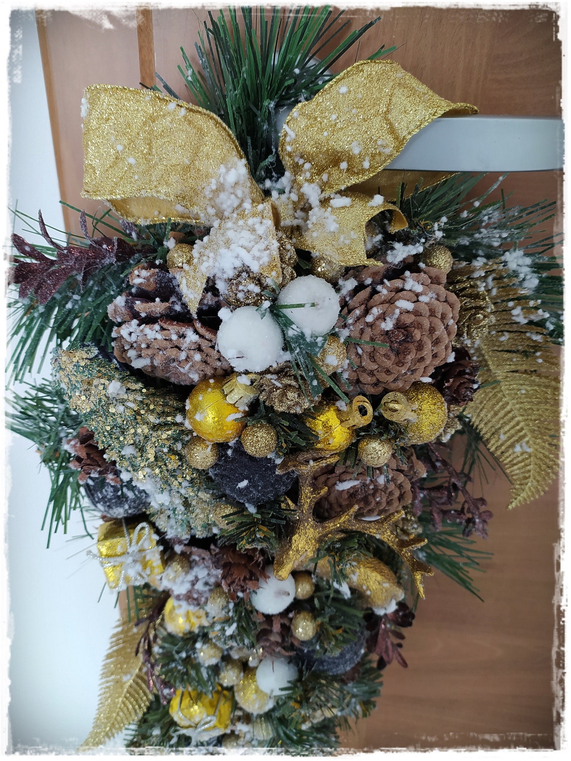 Luxury Large Christmas Swag Elegant Gold Holiday Swag - Etsy