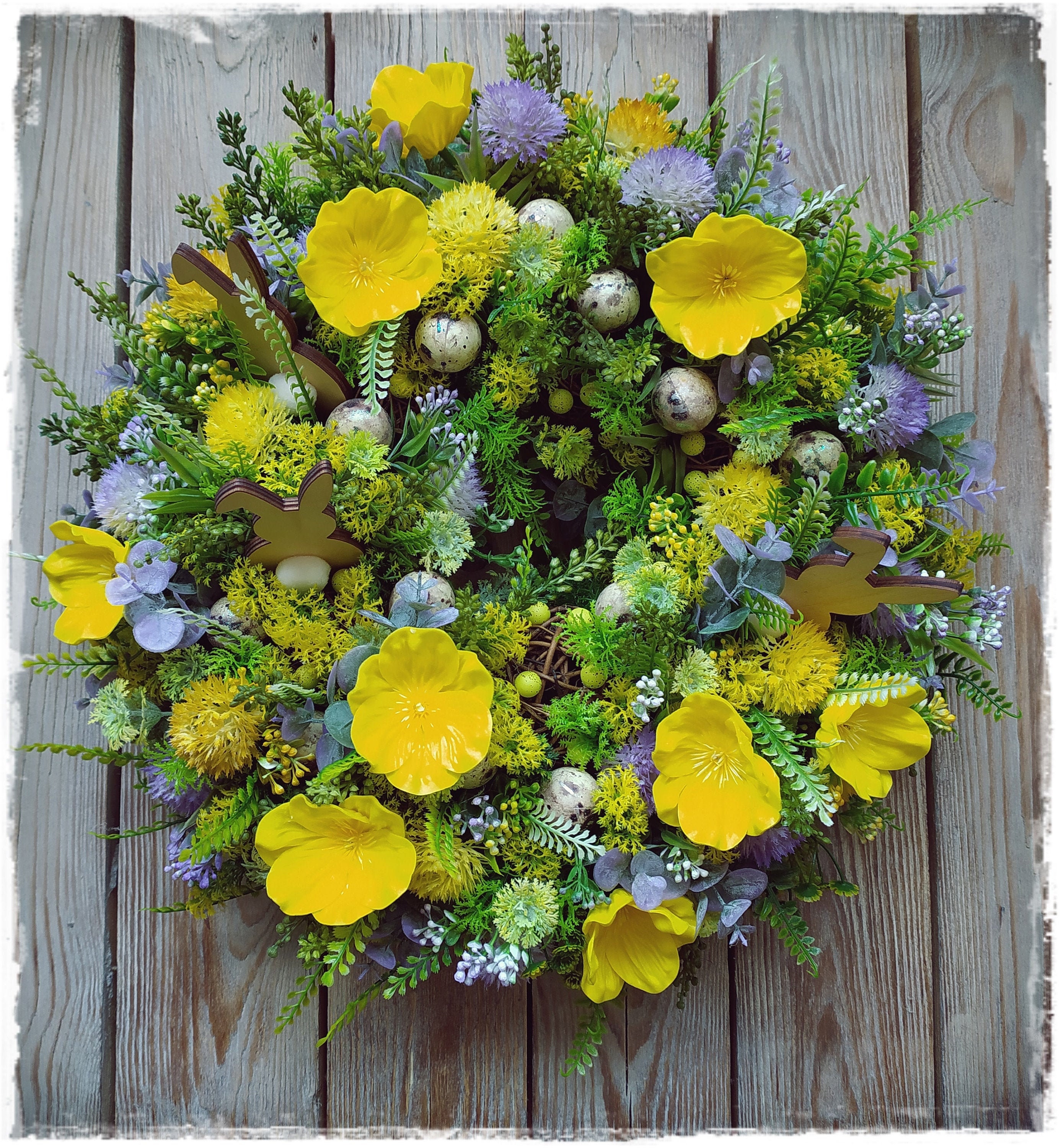 Elegant Luxurious Large Spring Easter Flower Door Wreath with | Etsy