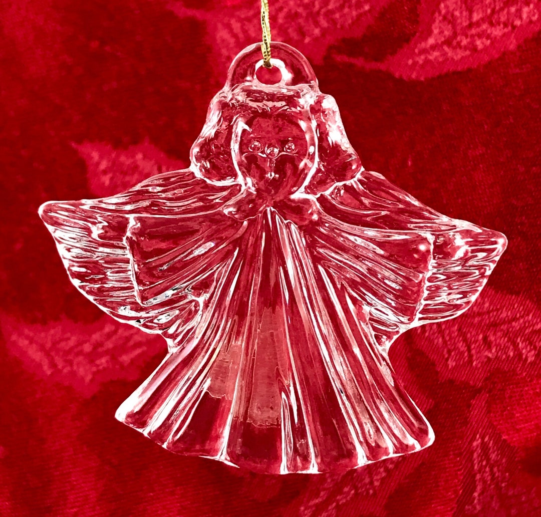 Crystal Angel Ornament: Princess House Embossed 24% Austrian Lead ...