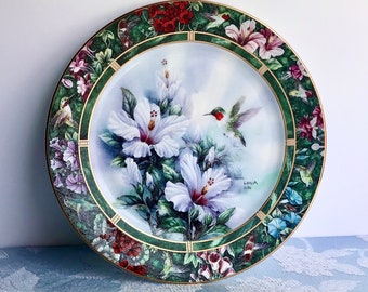 Ruby Throated Hummingbird China Plate Limited Edition - Etsy