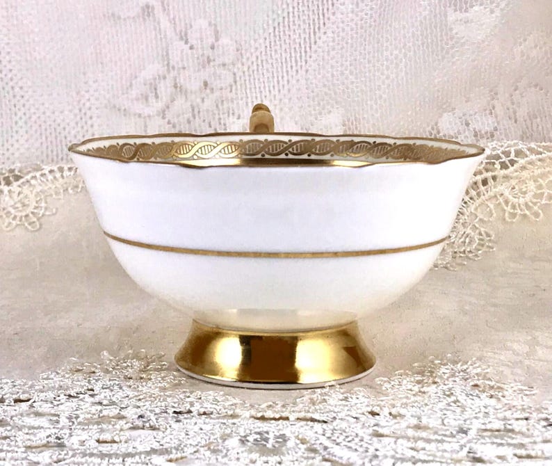 Rare Paragon Tea Cup: Double Warrant, Gold Handle & Pedestal Base ...