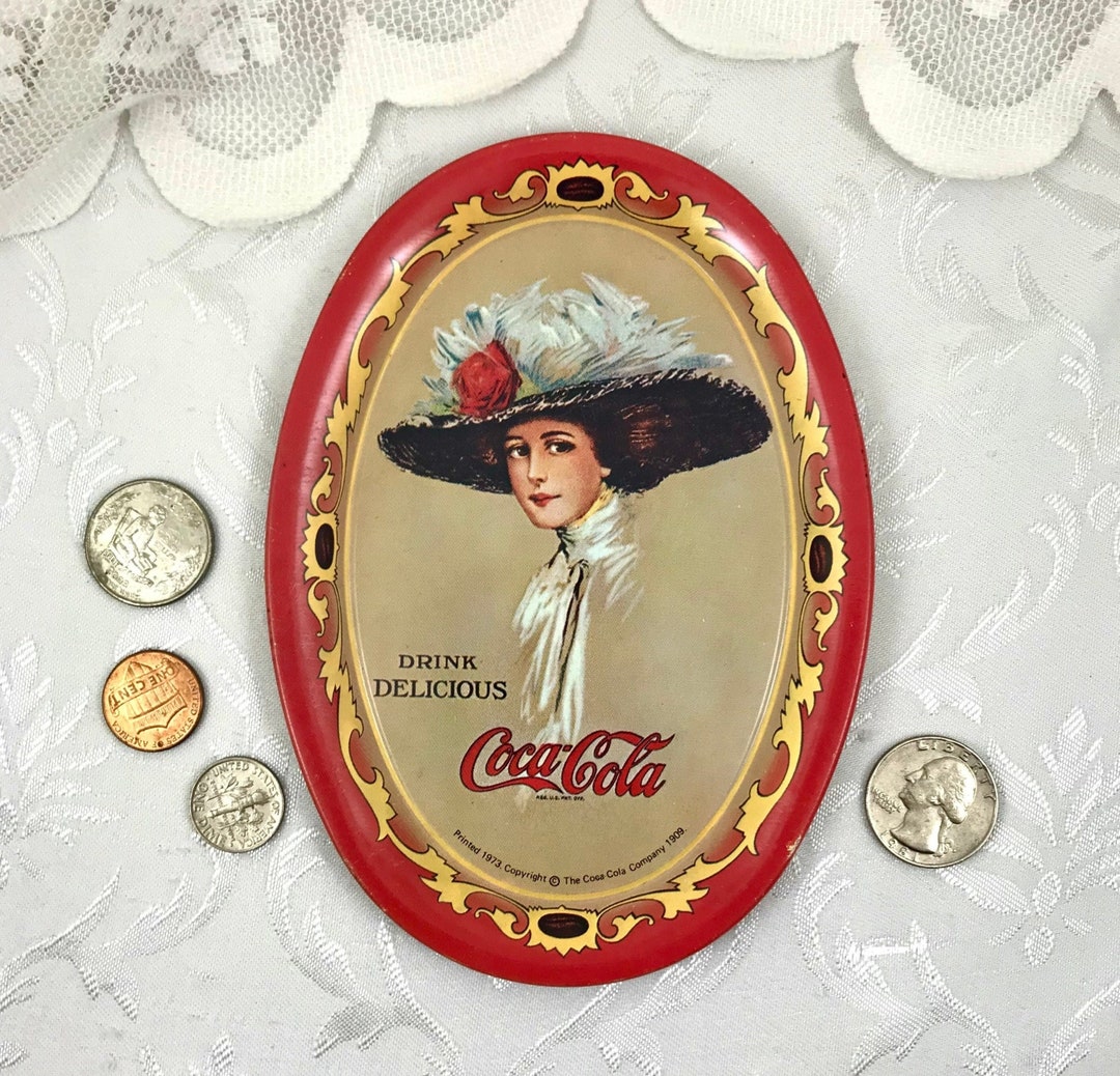 Coca Cola 1973 Reproduction Tip Tray Victorian Lady Motif - Etsy