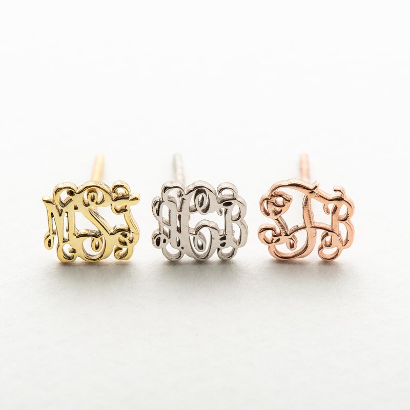 Monogrammed Earring - Etsy