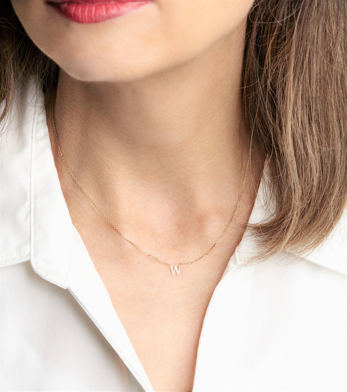 Initial Necklace Personalized Name Necklace Letter - Etsy