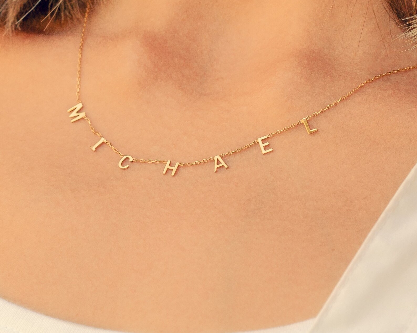 Name Necklace Personalized Necklace Minimalist Look Mothers - Etsy