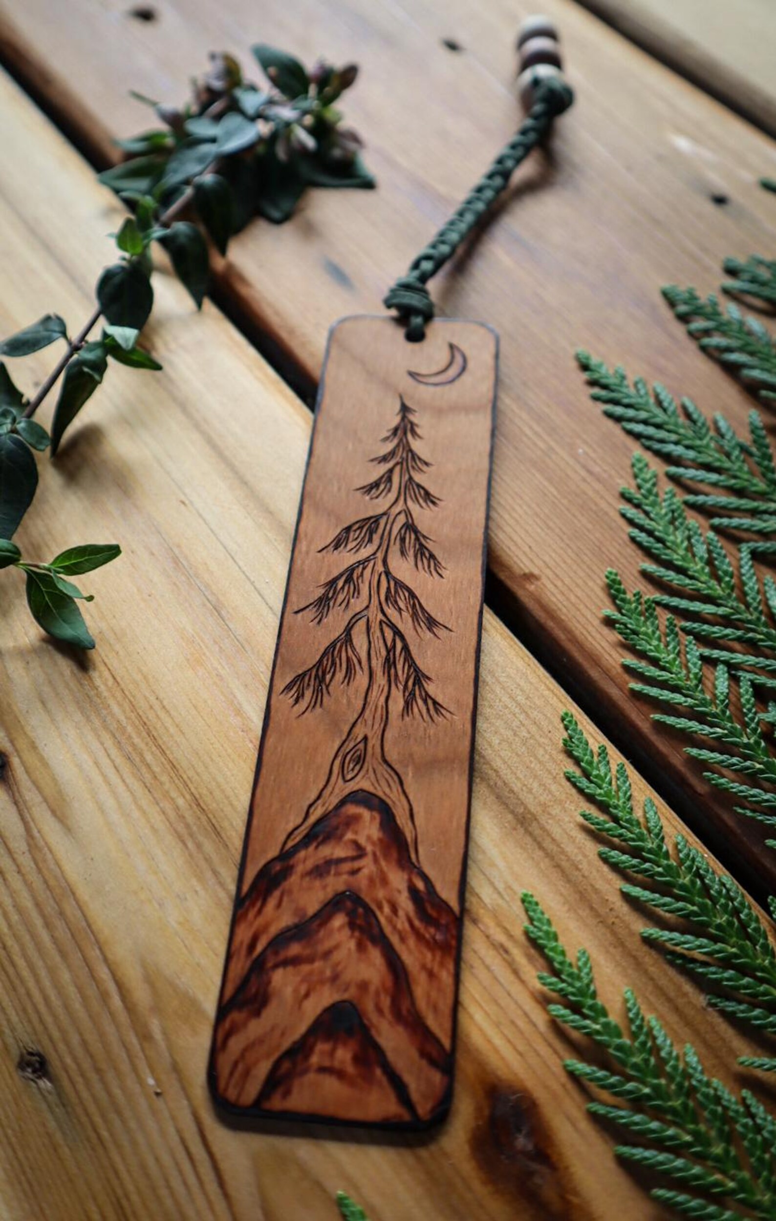 Mystic Cedar Bookmark, Bookmarks, Pyrography, Woodburning, Crafts ...