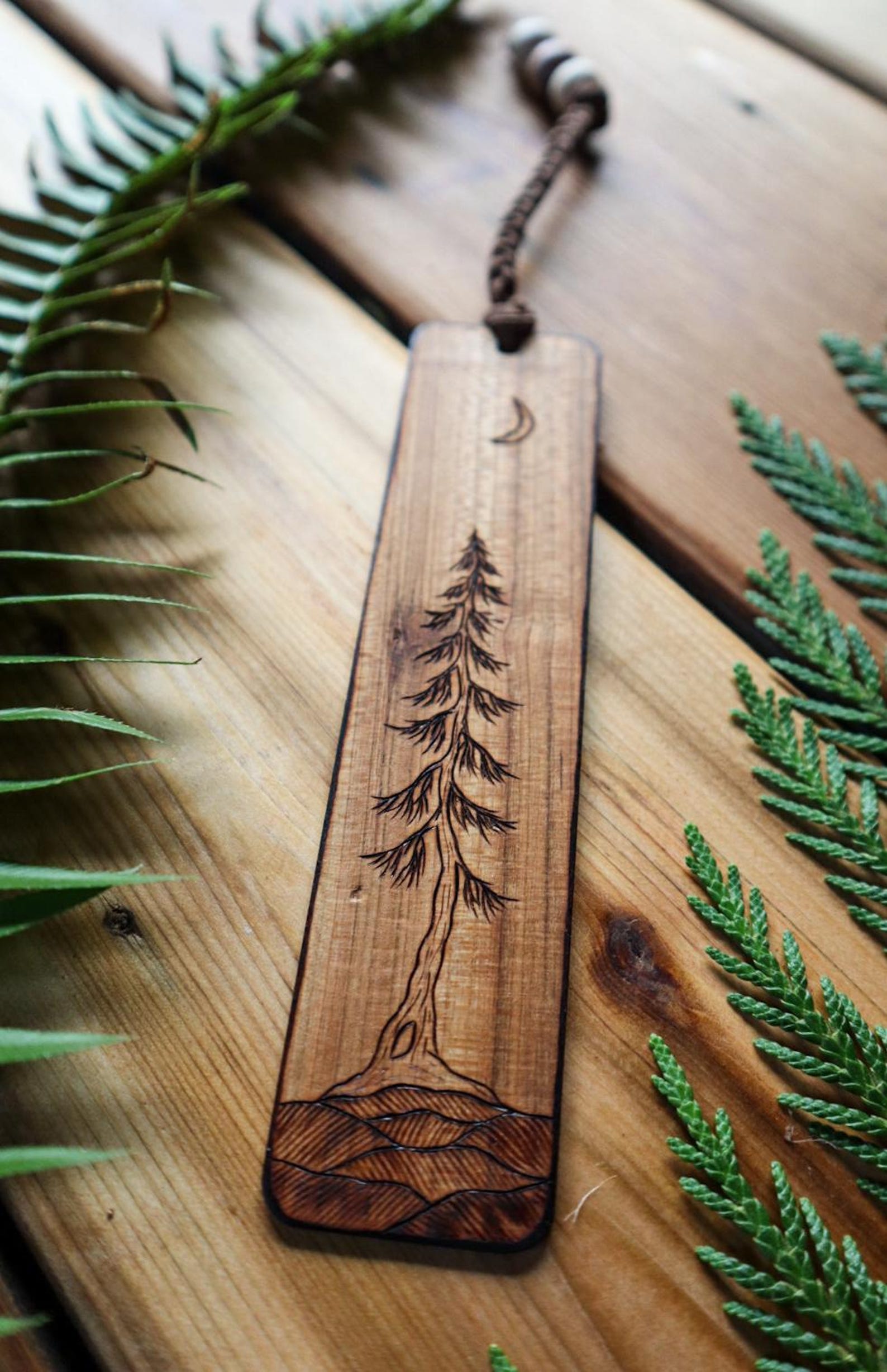 Sitka Tree Bookmark, Bookmarks, Pyrography, Woodburning, Crafts, Gifts ...