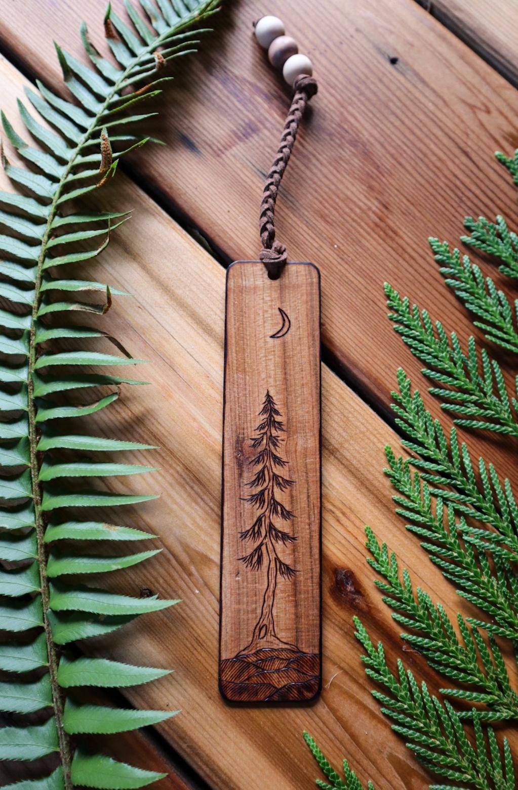 Sitka Tree Bookmark, Bookmarks, Pyrography, Woodburning, Crafts, Gifts ...