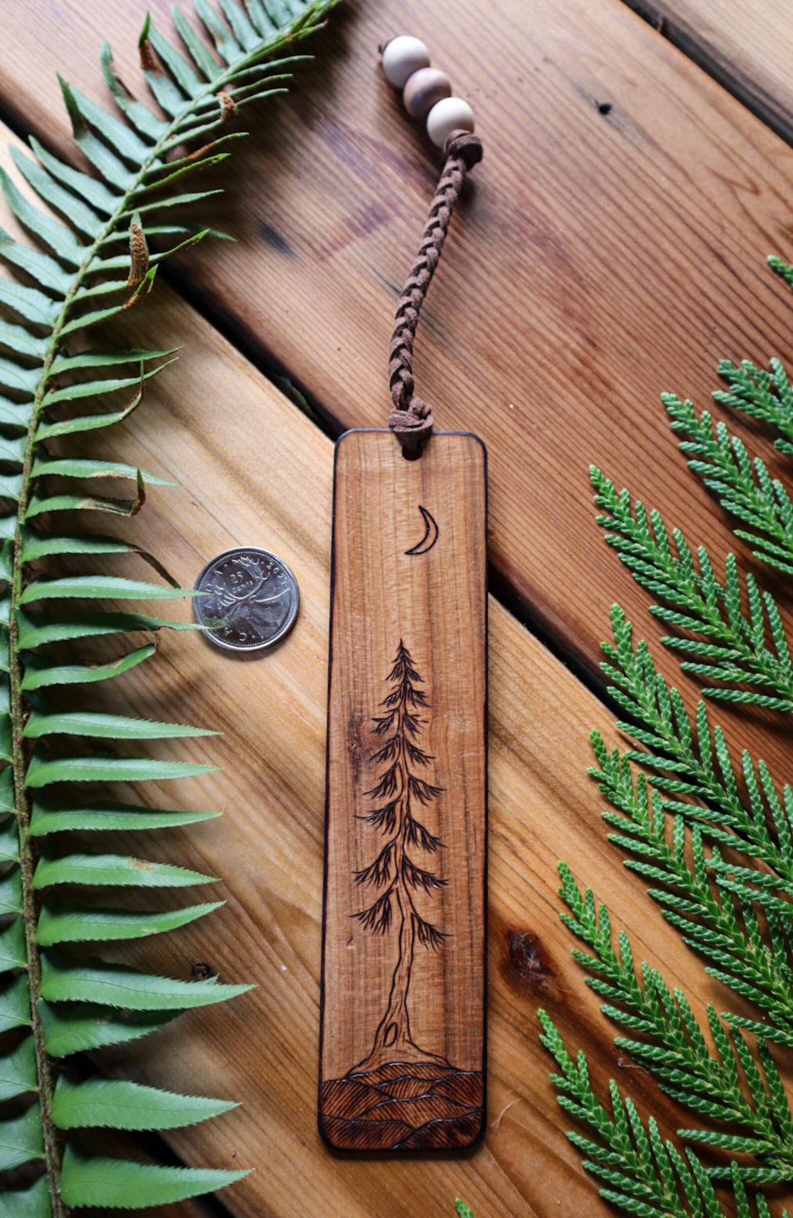Sitka Tree Bookmark, Bookmarks, Pyrography, Woodburning, Crafts, Gifts ...