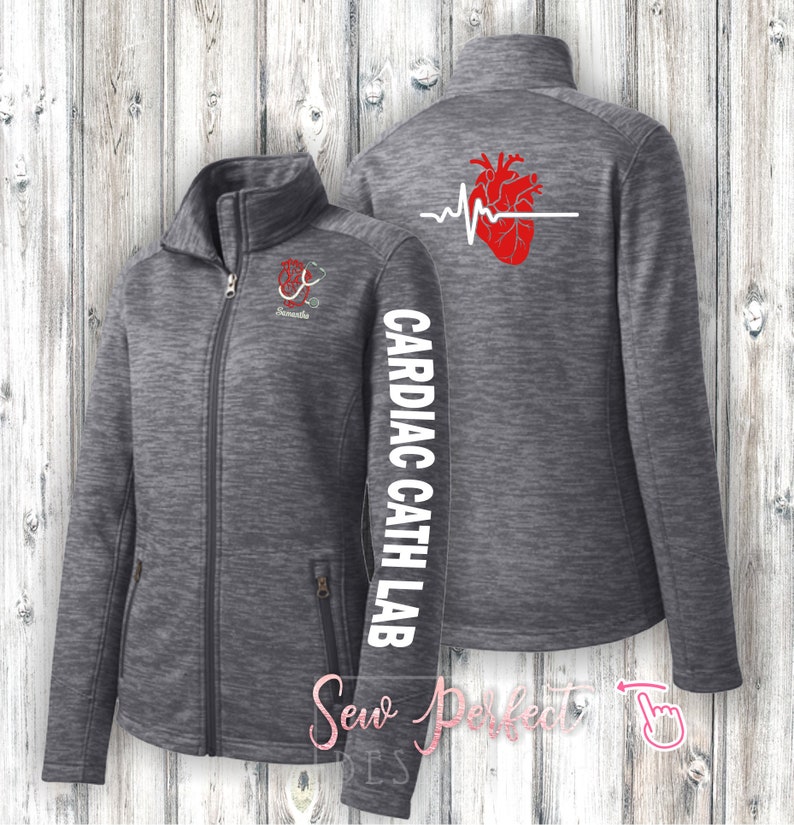 Personalized Cardiac Cath Lab Jacket Heart Design Cardiac Etsy