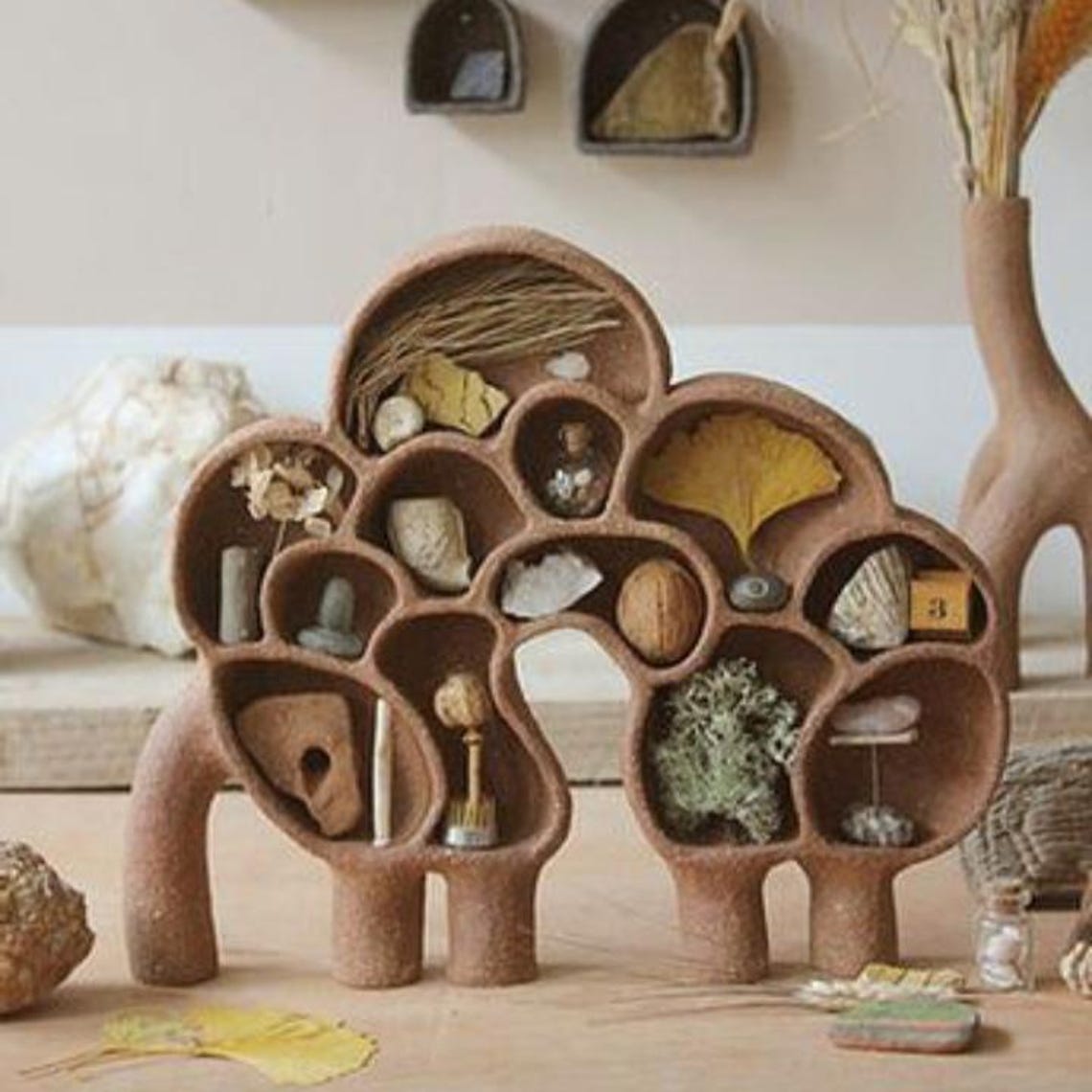 Iconic Handmade Wood and Paper Console Natural Boho Simple Lifestyle ...