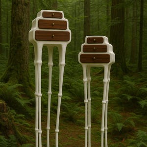 Surrealist Drawer Cabinet: Handmade Leggy Dresser, Wabi Sabi Furniture ...
