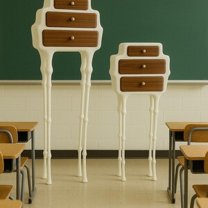 Surrealist Drawer Cabinet: Handmade Leggy Dresser, Wabi Sabi Furniture ...