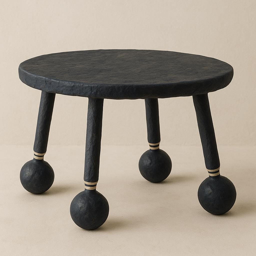Handmade Modern Round Ball-leg Table, Colorful Accent Coffee Table - Etsy