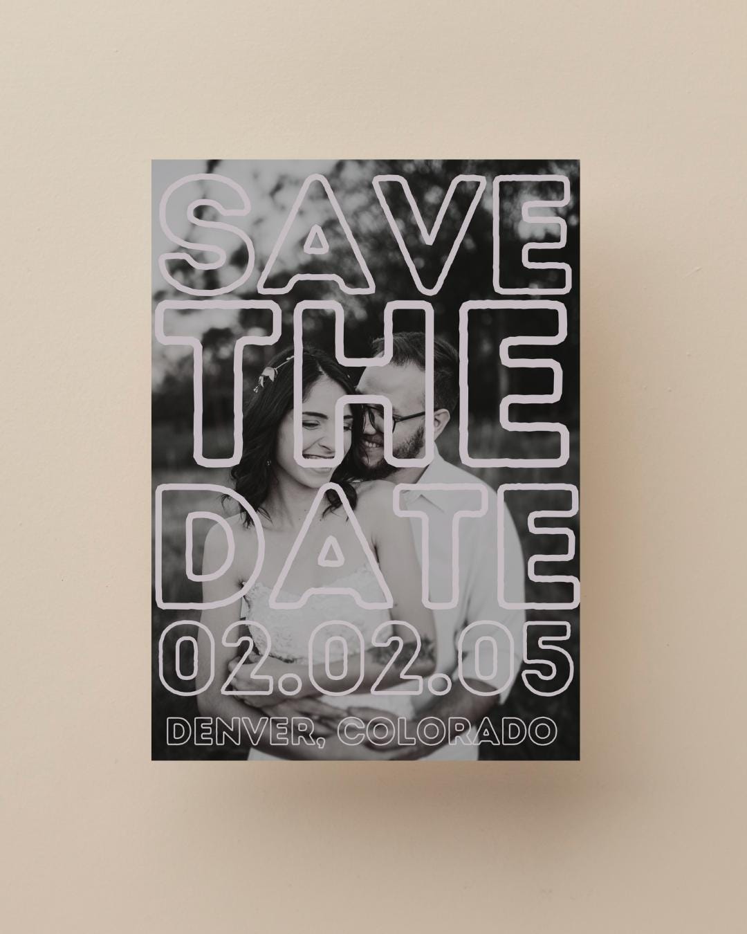 Save the Date Announcement - Modern Minimalist Design - Customizable ...