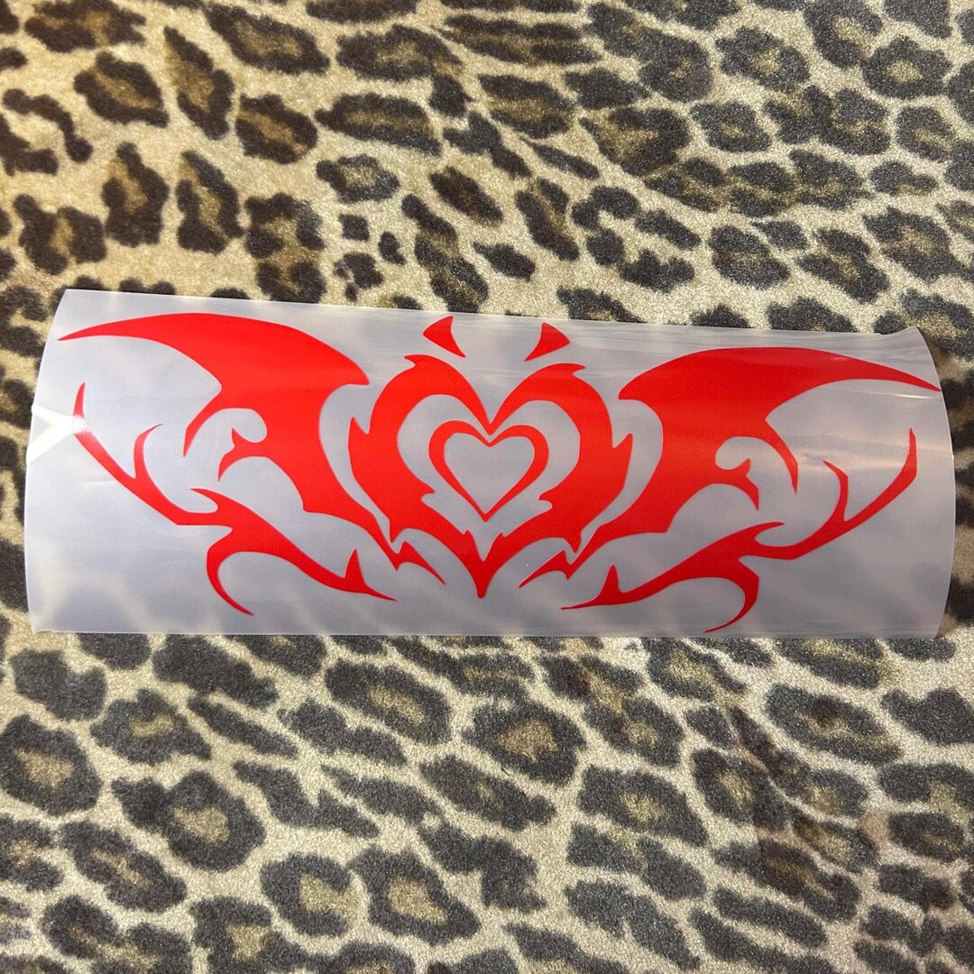 Red Tramp Stamp Heart Car Decal Y2K Cute Car - Etsy