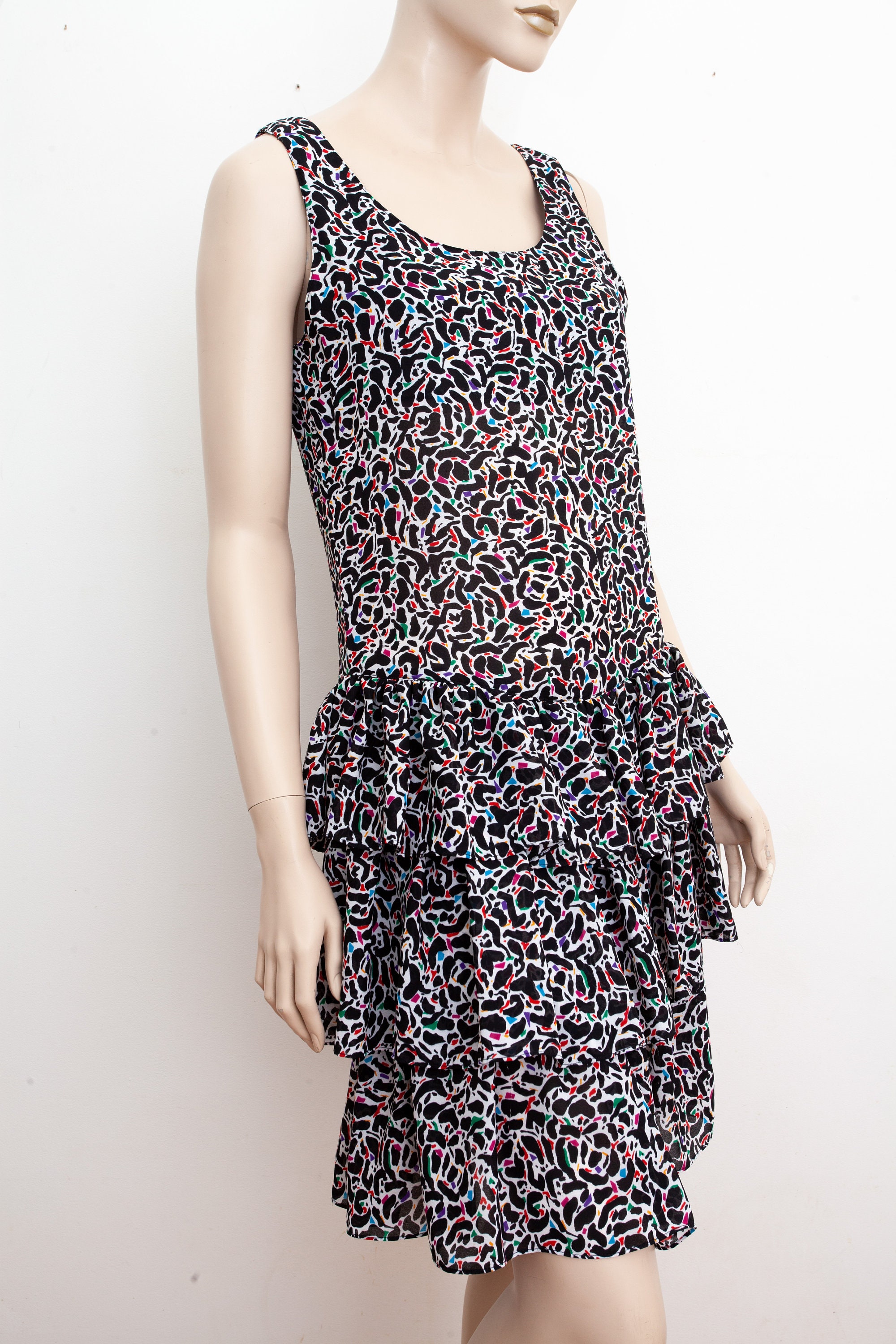 80s style vintage Ra Ra layered tiered dress Size 10 AU | Etsy