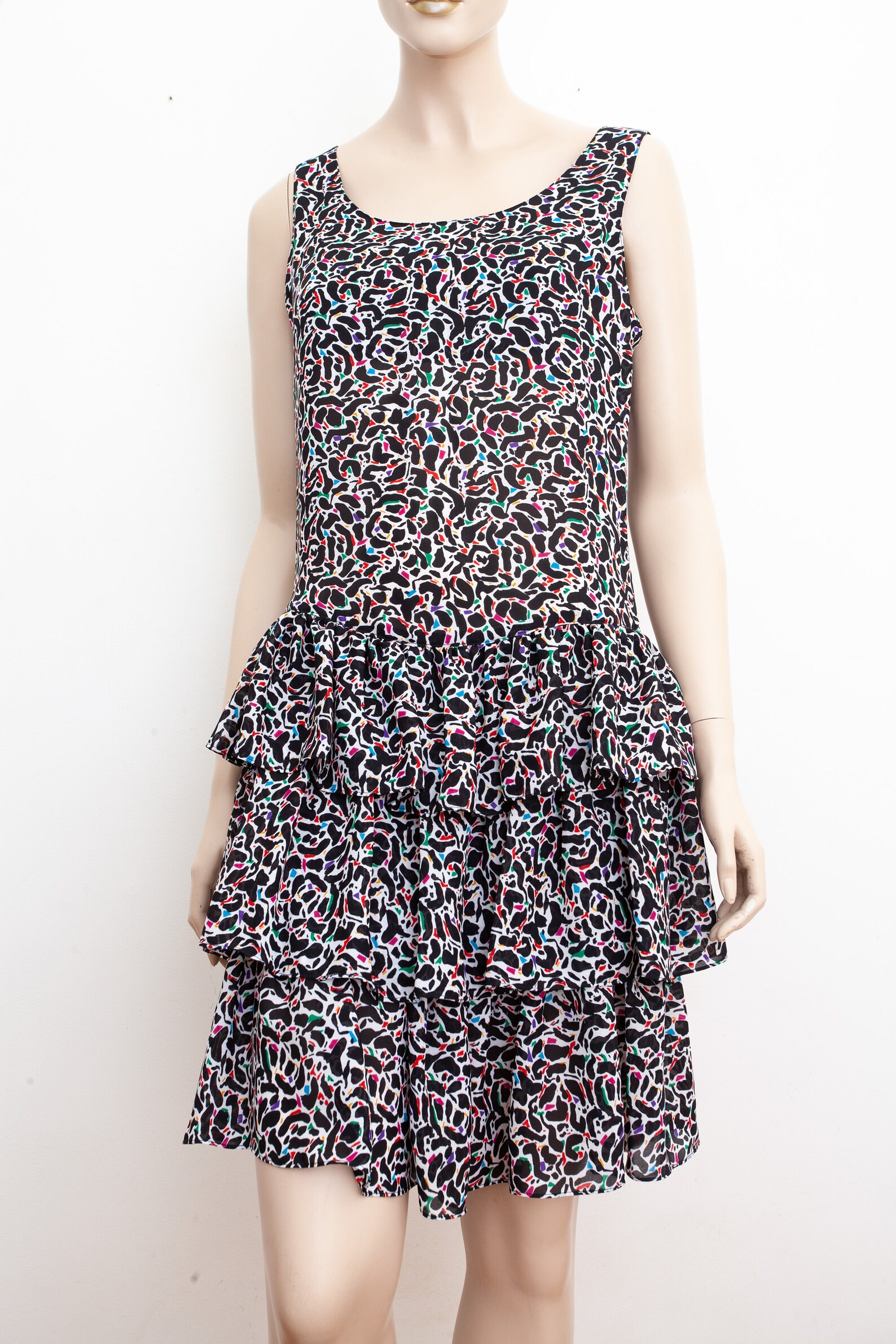 80s style vintage Ra Ra layered tiered dress Size 10 AU | Etsy