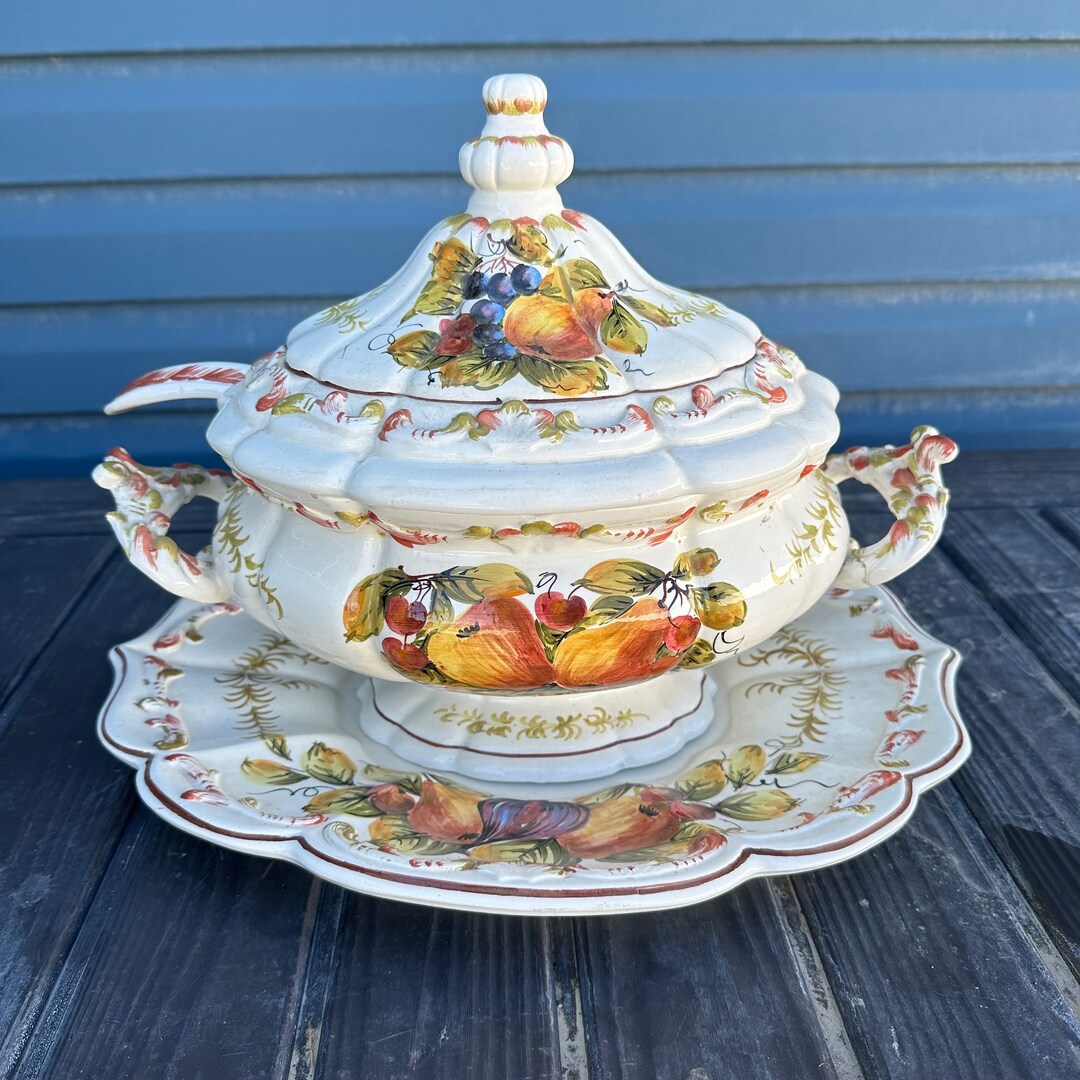 Vintage Soup Tureen, Spoon and Platter - Etsy