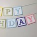 Pastel Alphabet Block Birthday Banner ABC Birthday Banner ABC Block ...