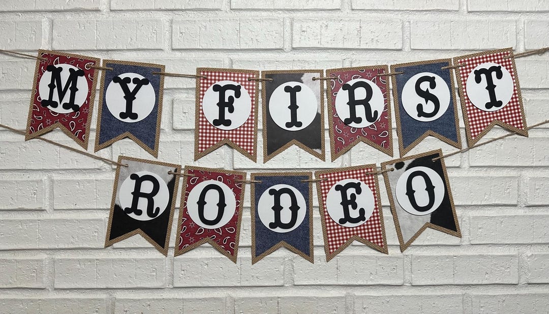 My First Rodeo Banner: Burlap Cowboy Party Decor - Etsy