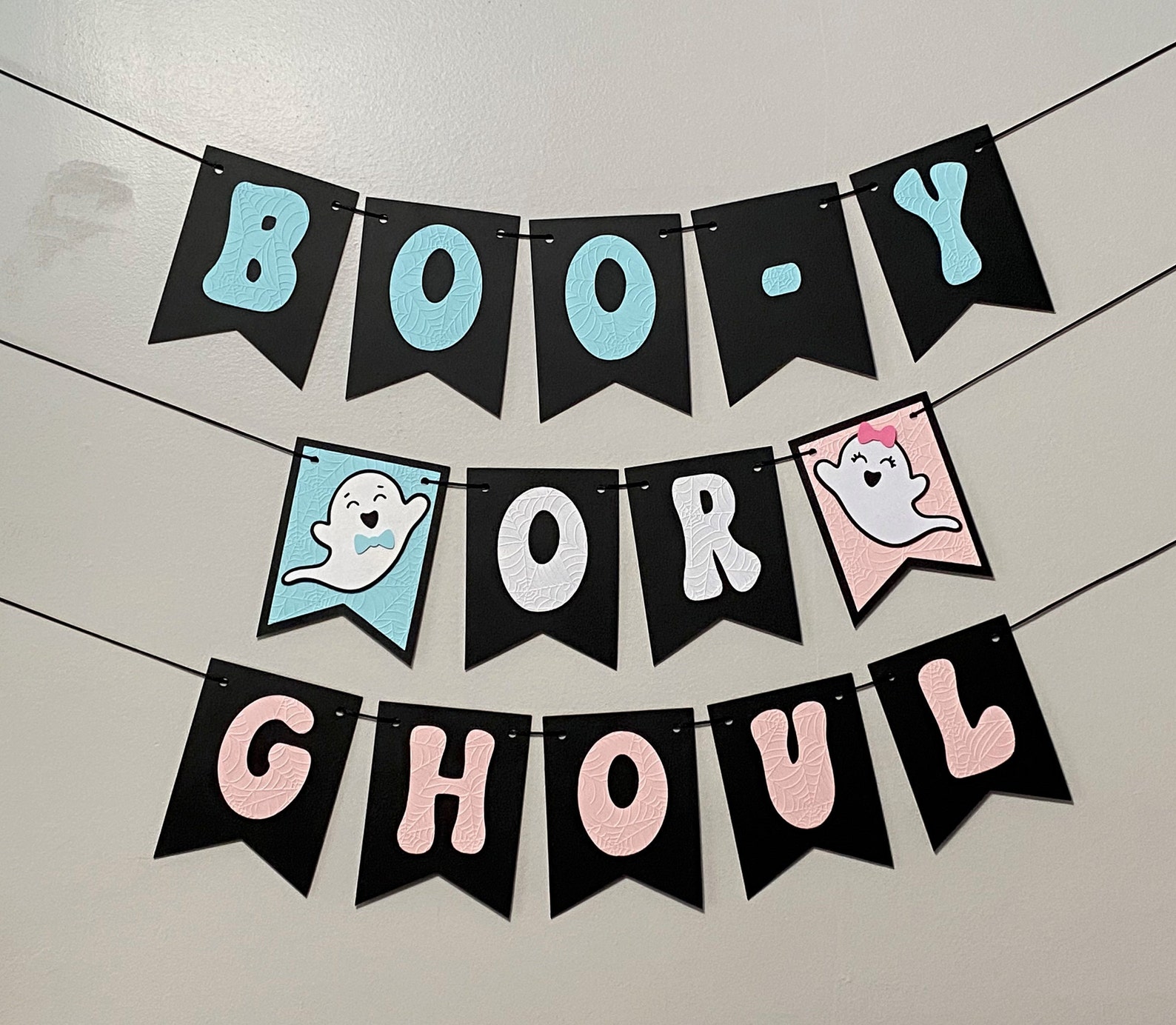 Boo-y or Ghoul Gender Reveal Banner Boy or Girl Banner He - Etsy